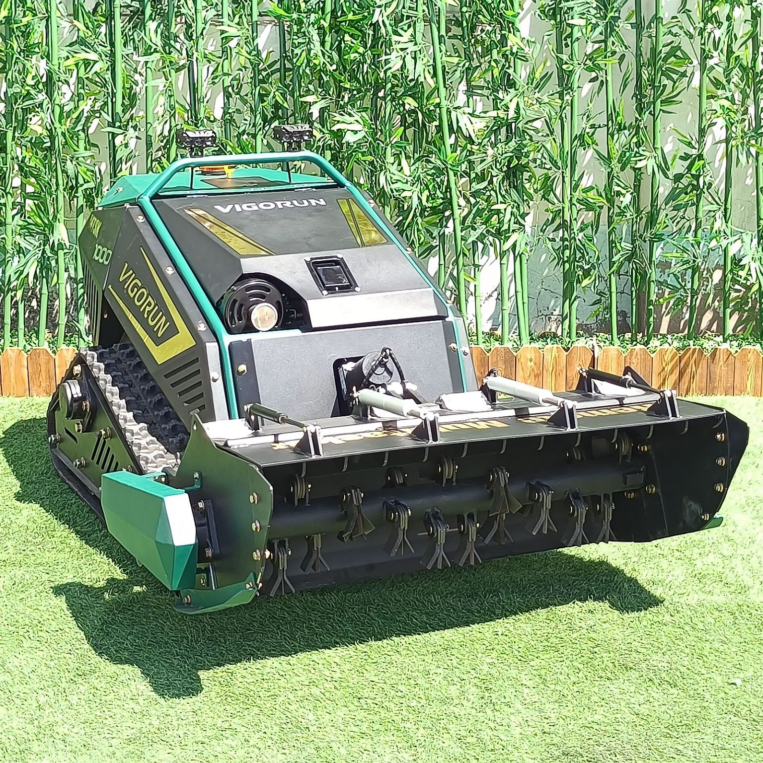 Green Remote Control Flail Mulcher With LED Light (MTSK1000) – Vigorun ...